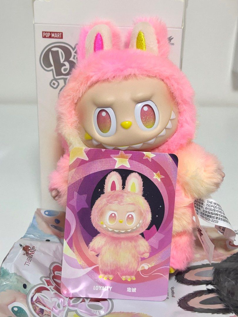 Popmart Labubu Loyalty V3 Big Into Energy Plush Keychain, Hobbies ...