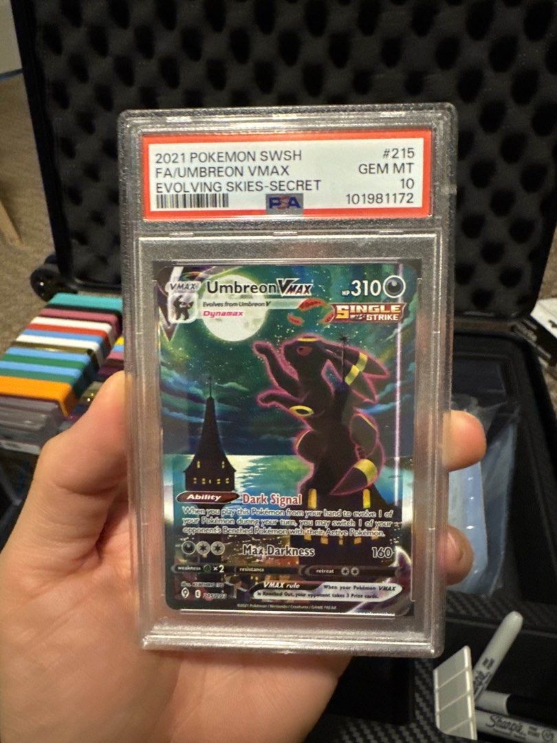 Psa 10 Umbreon vmax 215 evolving skies pokemon cards not pikachu ...