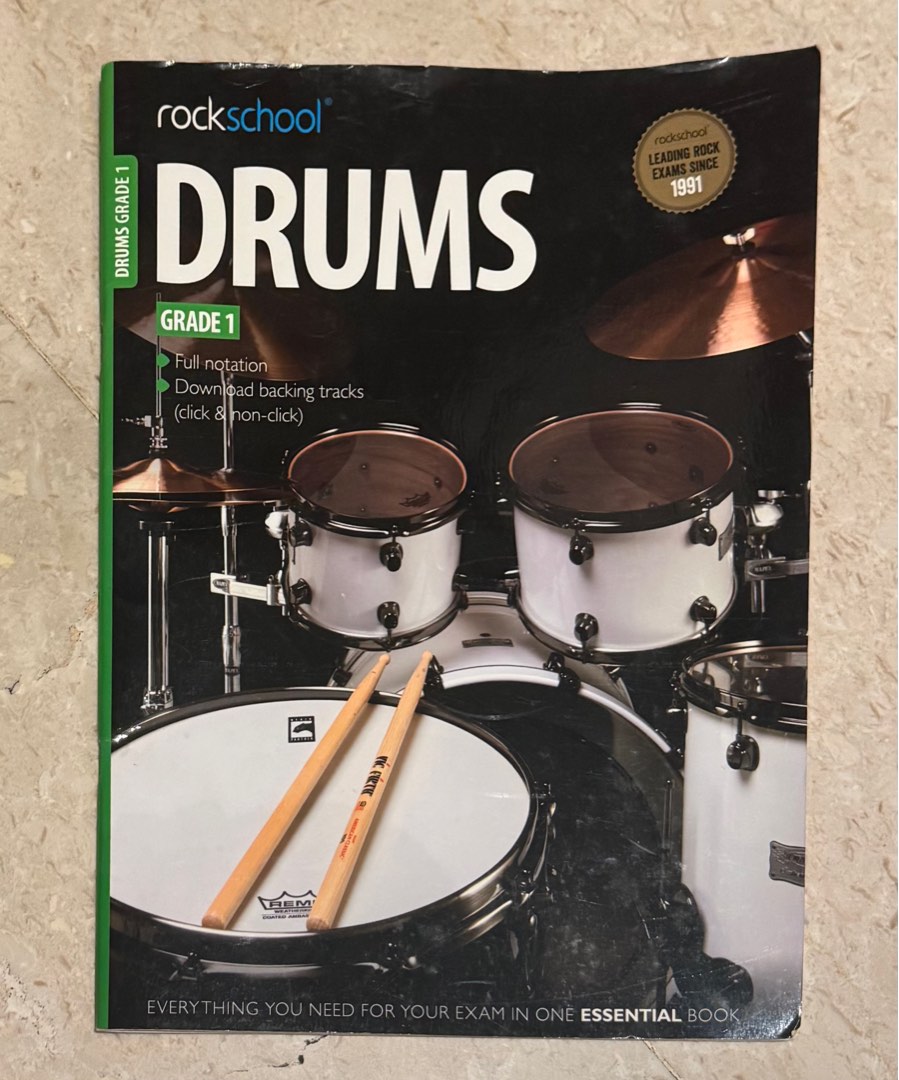 Rock school drums grade 1 book, Hobbies & Toys, Music & Media, Music ...