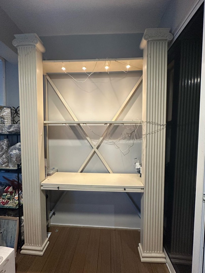 Roman pillar Bookshelf cum study table, Furniture & Home Living ...