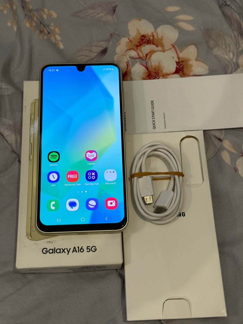 SAMSUNG A16 Gold 5G 8/256GB SEIN Mulus Lengkap, Telepon Seluler ...