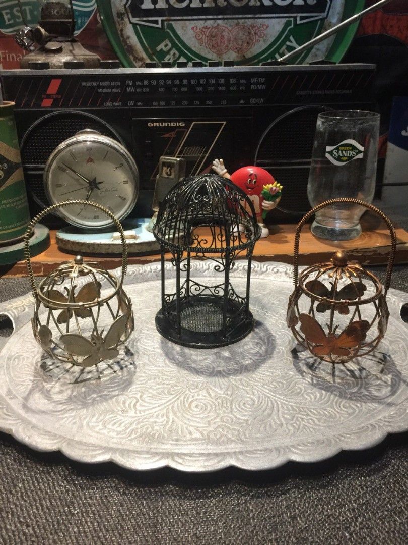 Sangkar Burung Mini Vintage Besi - Dekorasi Cafe Koleksi Unik, Antik ...