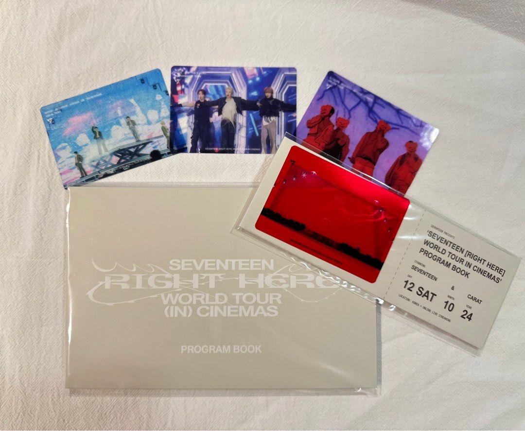 放 】Seventeen World Tour [Right Here] 特典團體相+紙相架 Program Book Set 💎 ...