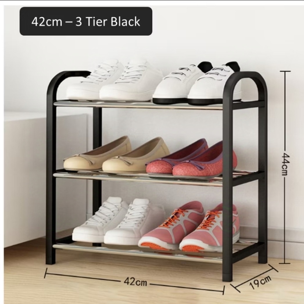 Shoe Storage Rack | 3 Tier Rack | Black Shoe Rack | Entryway Shoe Rack ...