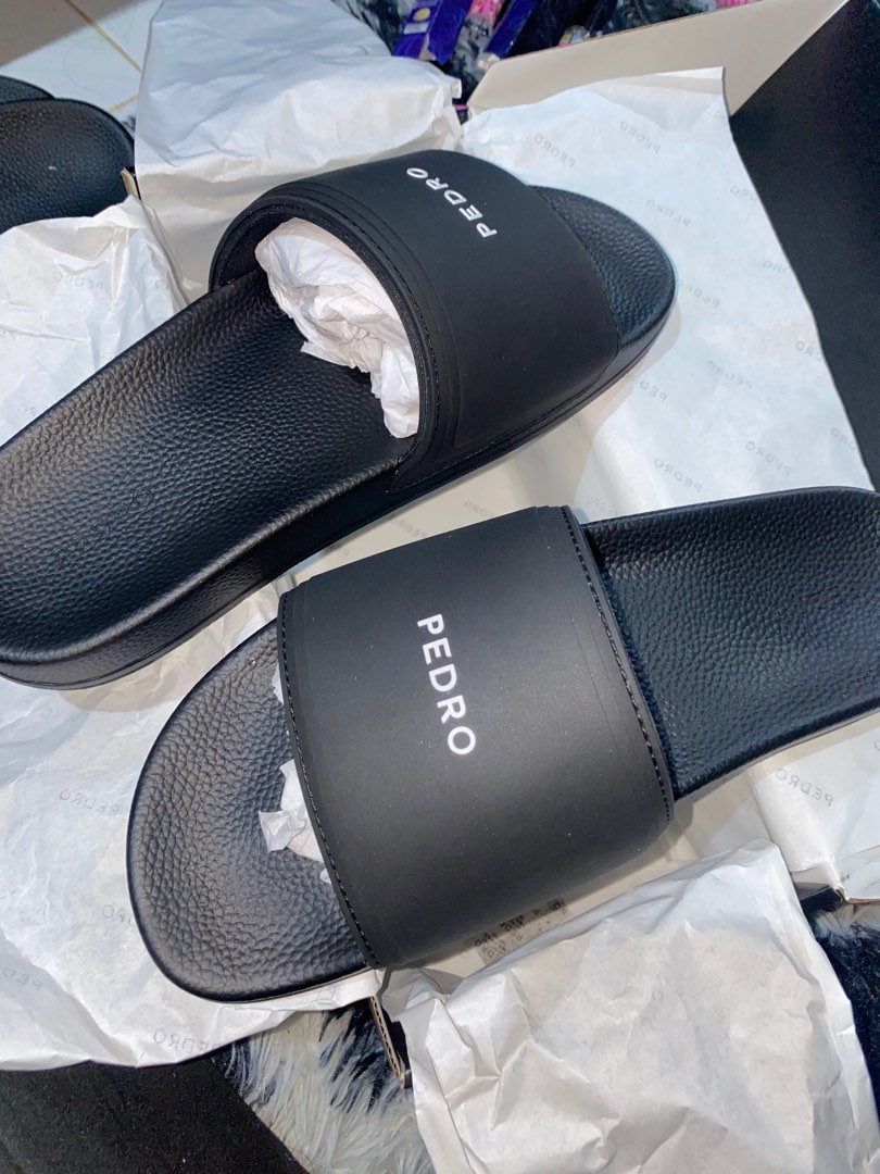 SLIDES PEDRO, Men's Fashion, Footwear, Flipflops and Slides on Carousell