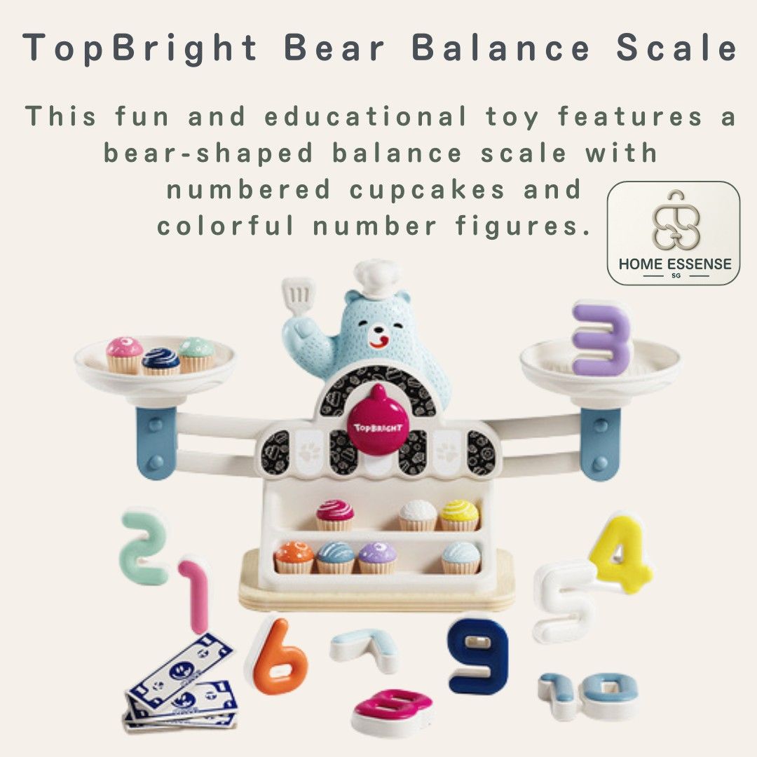 TopBright Blue Yummy Bear Scale Fun Educational Toy for Math & Color ...