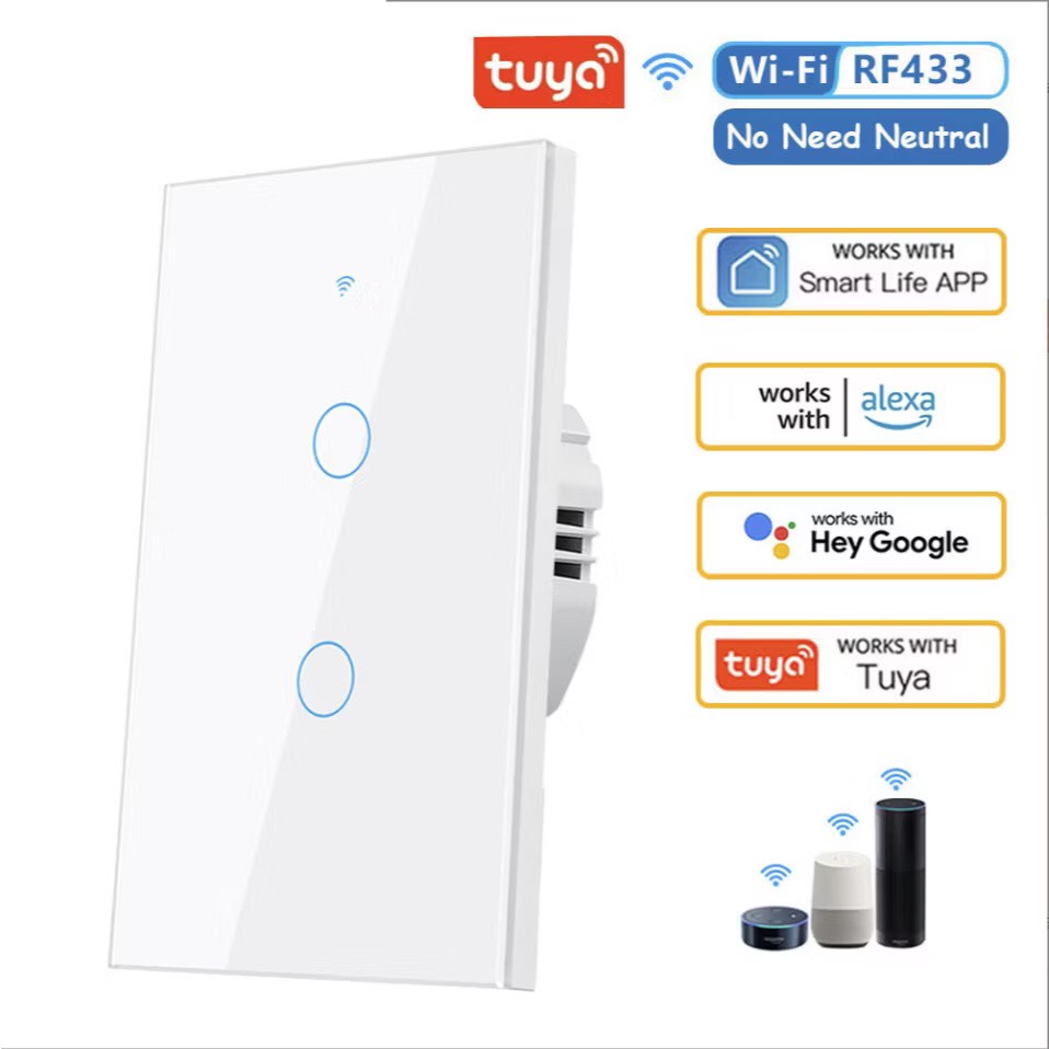 Tuya Smart Life Light Switch WiFi Touch Sensor Switch App Remote ...