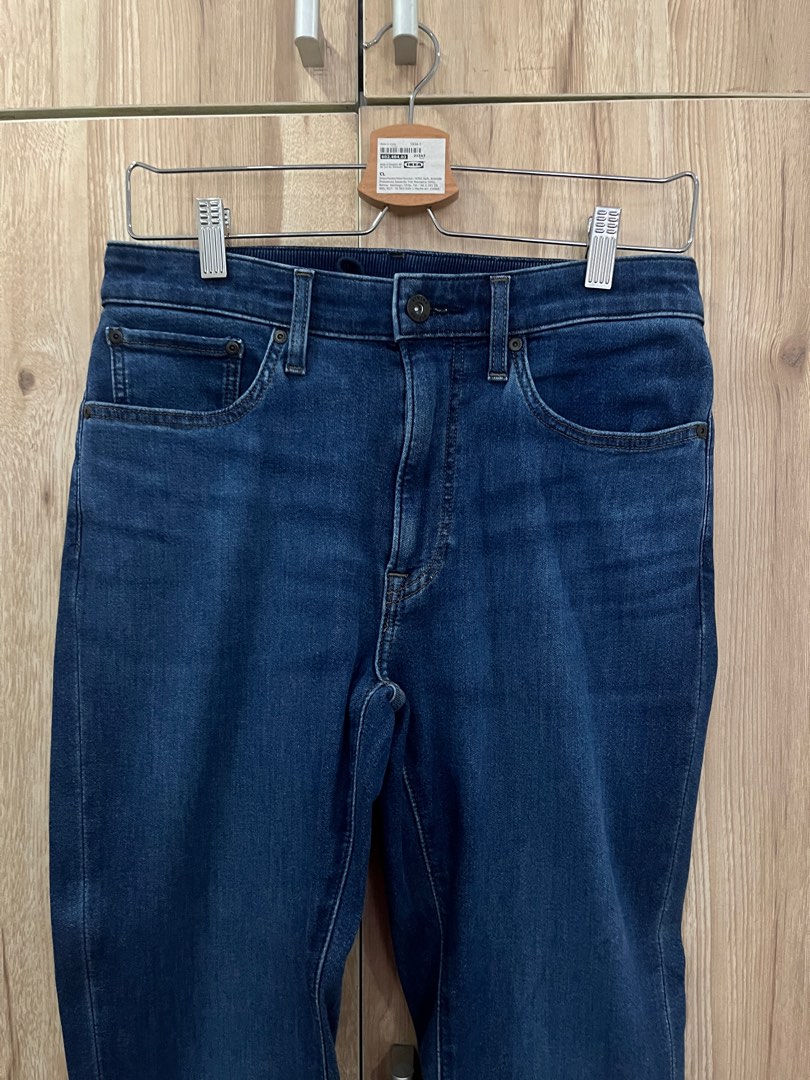 Uniqlo Ezy Jeans (denim blue, large), Women's Fashion, Bottoms, Jeans ...