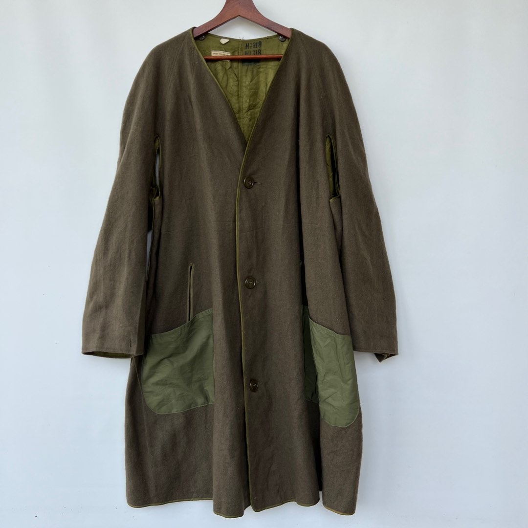 Vintage 50s US Army Overcoat OD-7 Liner, Men's Fashion, Coats, Jackets ...
