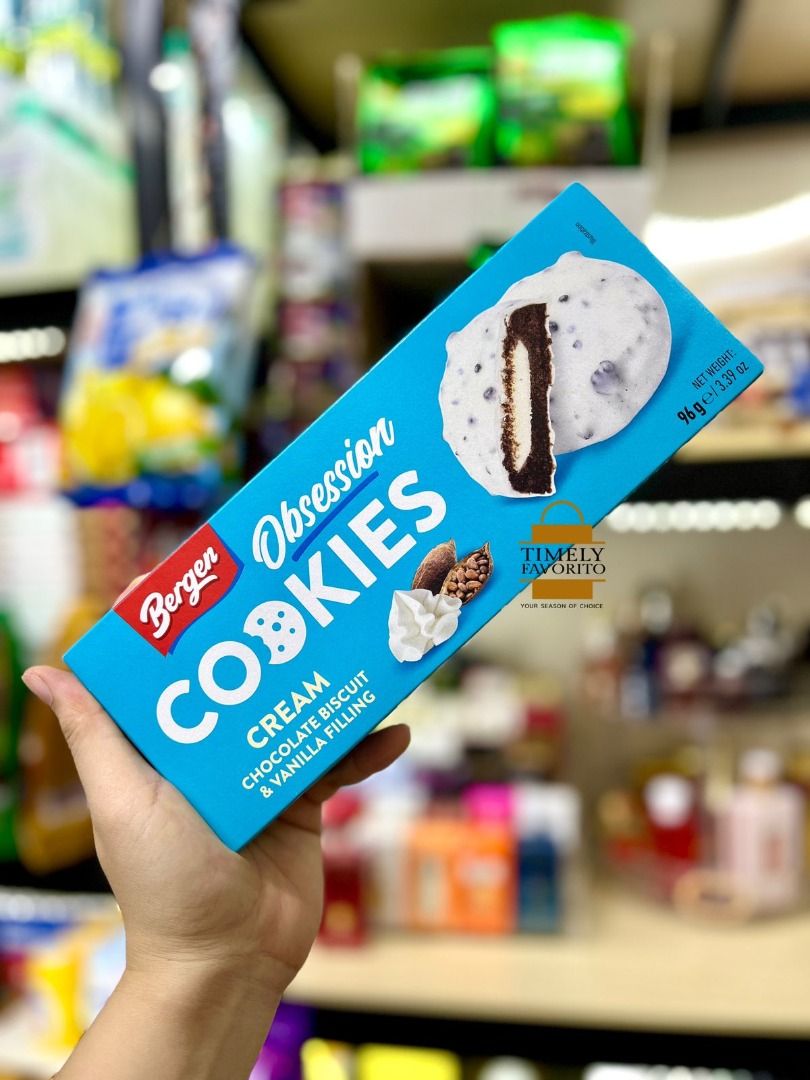 2pcs Bergen Obsession Cookies Cream & Peanut Butter 96g, Food & Drinks ...