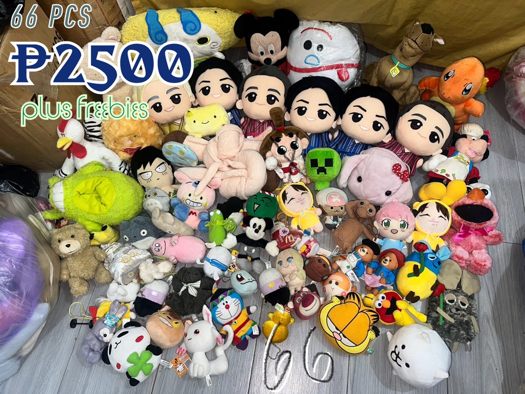 [ 4 ] MIXED CHARACTERS STUFFED TOYS BUNDLE, Hobbies & Toys, Toys ...