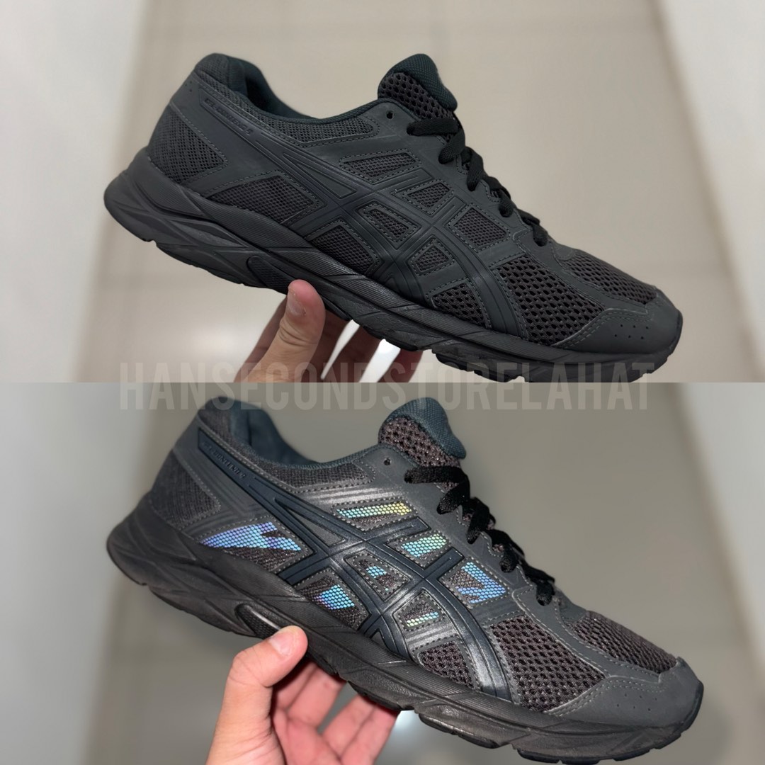 Asics Gel contend 4 Black "Reflective bunglon", Fesyen Pria, Sepatu ...