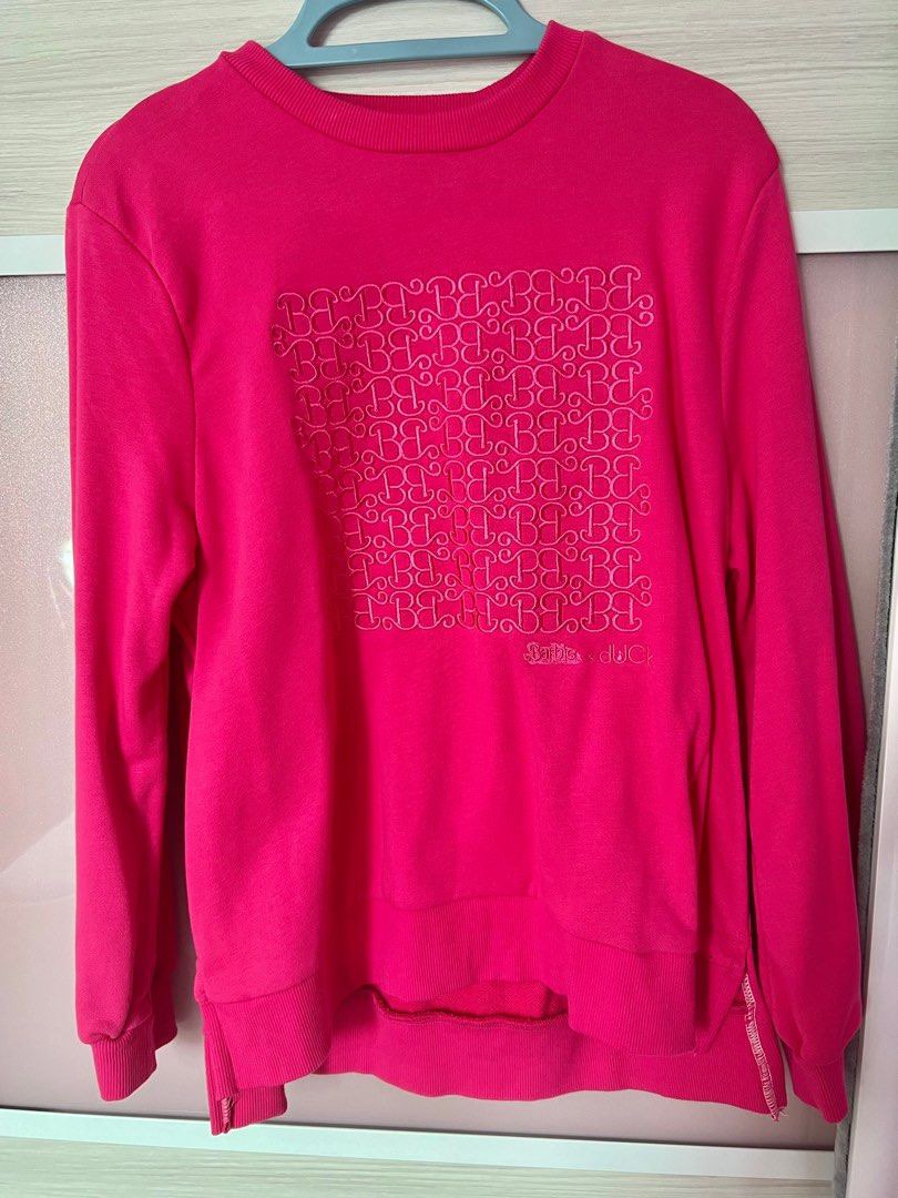 Barbie X Duck Monogram Jumper in Barbie Pink, Women's Fashion ...