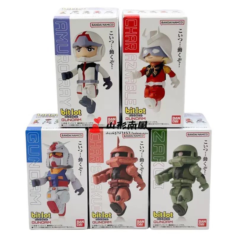 Bitlot Gundam Blind Box Gacha（One Set of 5）Amuro Char RX-78 Red Zaku ...