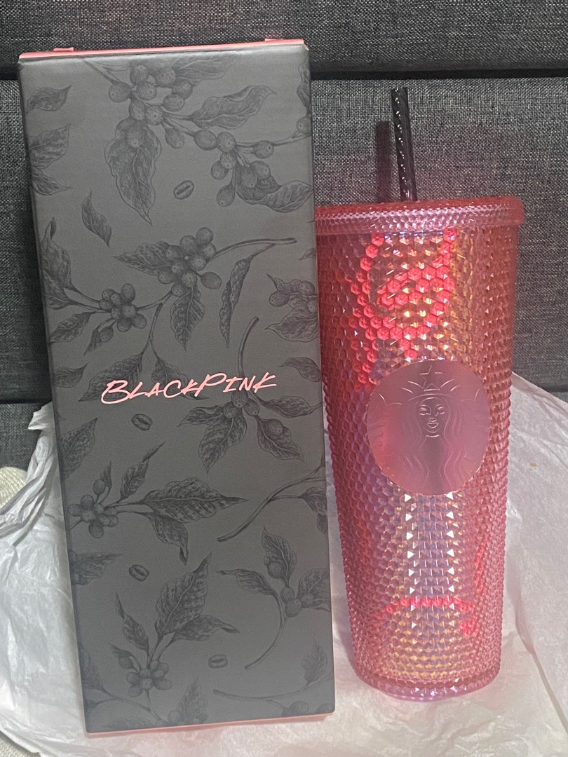 Blackpink x Starbucks 2023 Doodle Tumbler 710ml | 24oz Pink Cold Cup Limited Edition Tumbler ...