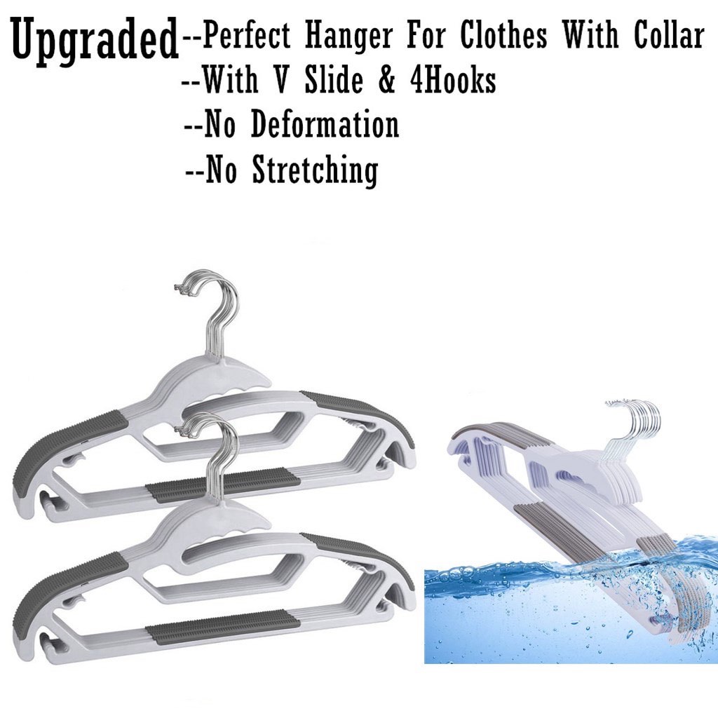 Brand New 60pcs Upgrade V Slide Clothes Premium Hanger (GREY ...