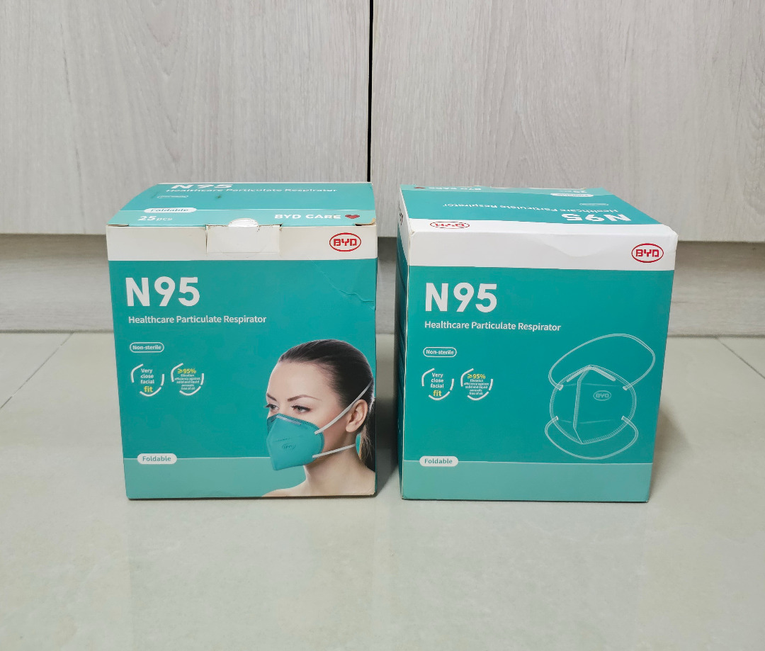 BYD N95 Mask N95 Surgical Mask Healthcare Particulate Respirator 3 Boxes @ $30, Health ...