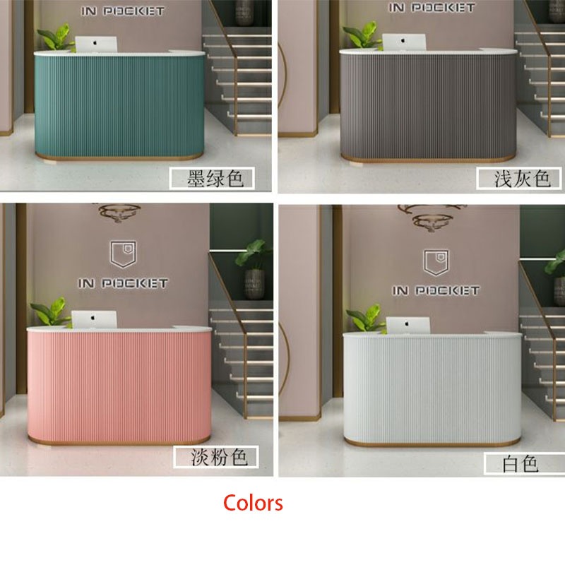 Cashier counter Light luxury style cashier reception desk arc ...