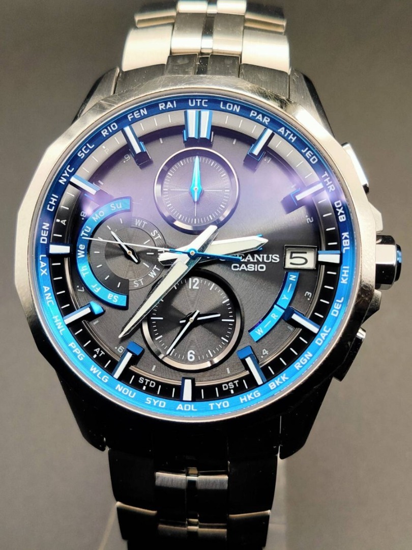 Casio Oceanus OCW-S3000-1AJF Radio Solar World Time Chronograph Men's ...