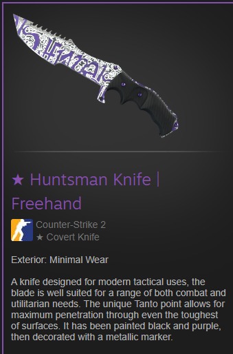 CS2 Huntsman Knife | Freehand, Video Gaming, Video Games, Others on ...