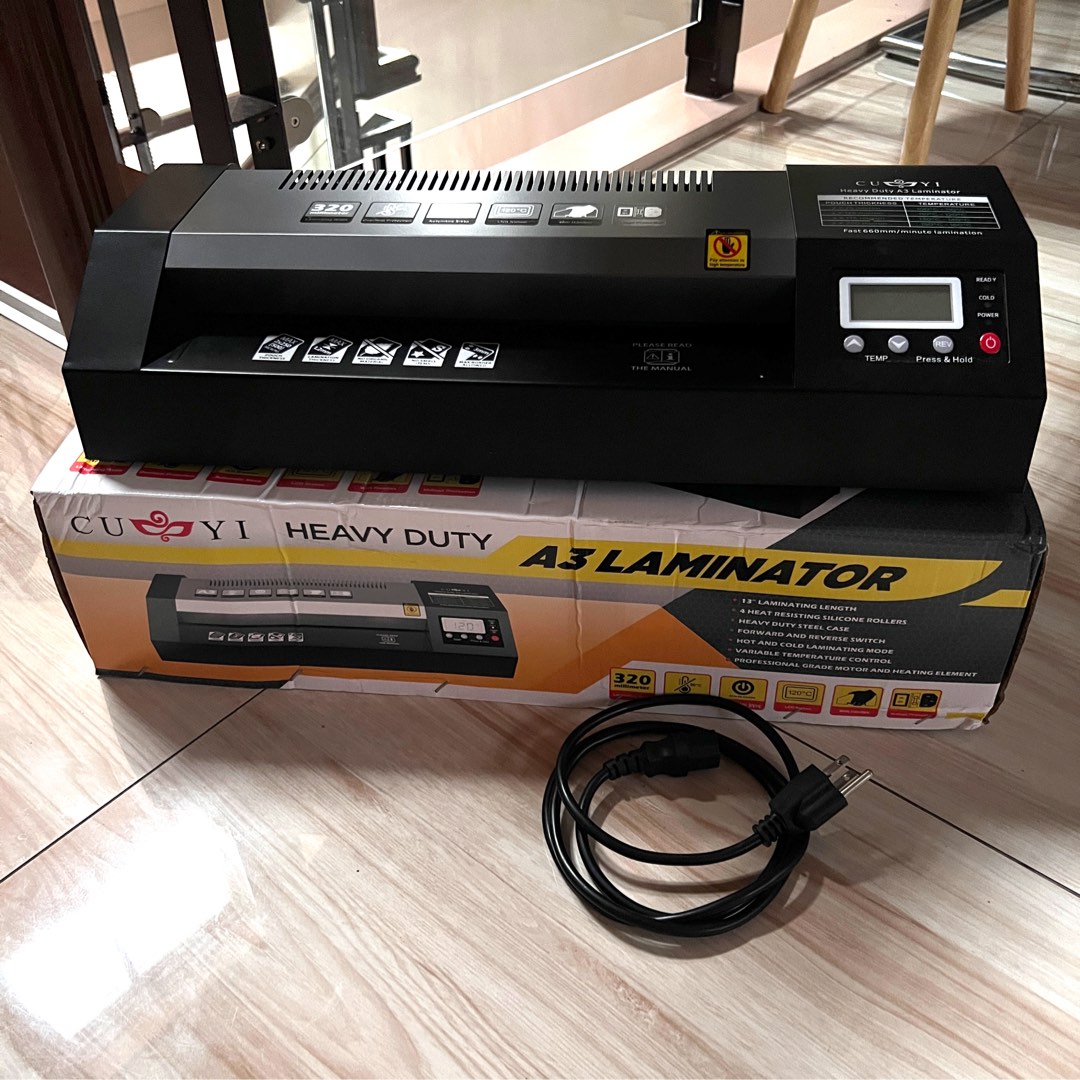 Cuyi A3 Hot and Cold Laminator with reverse (heavy duty), Computers ...