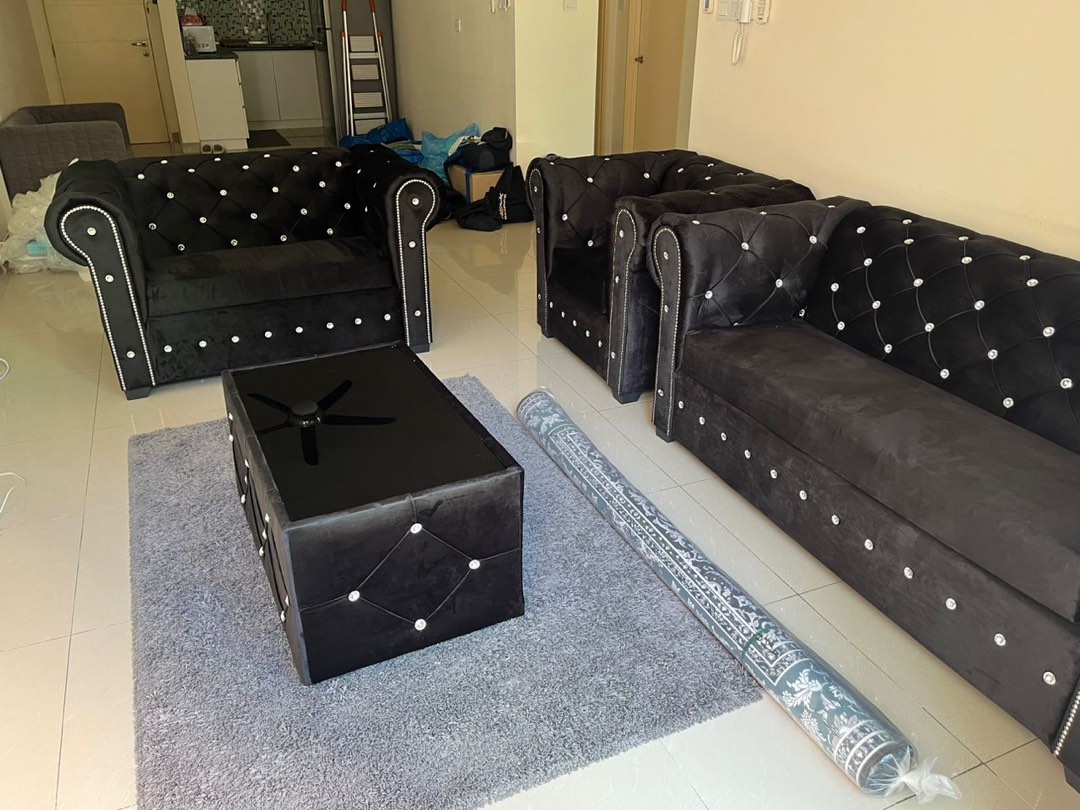 Diamond Sofas 3 + 2 + 1 seater (With coffee table), Furniture & Home Living, Furniture, Sofas on ...