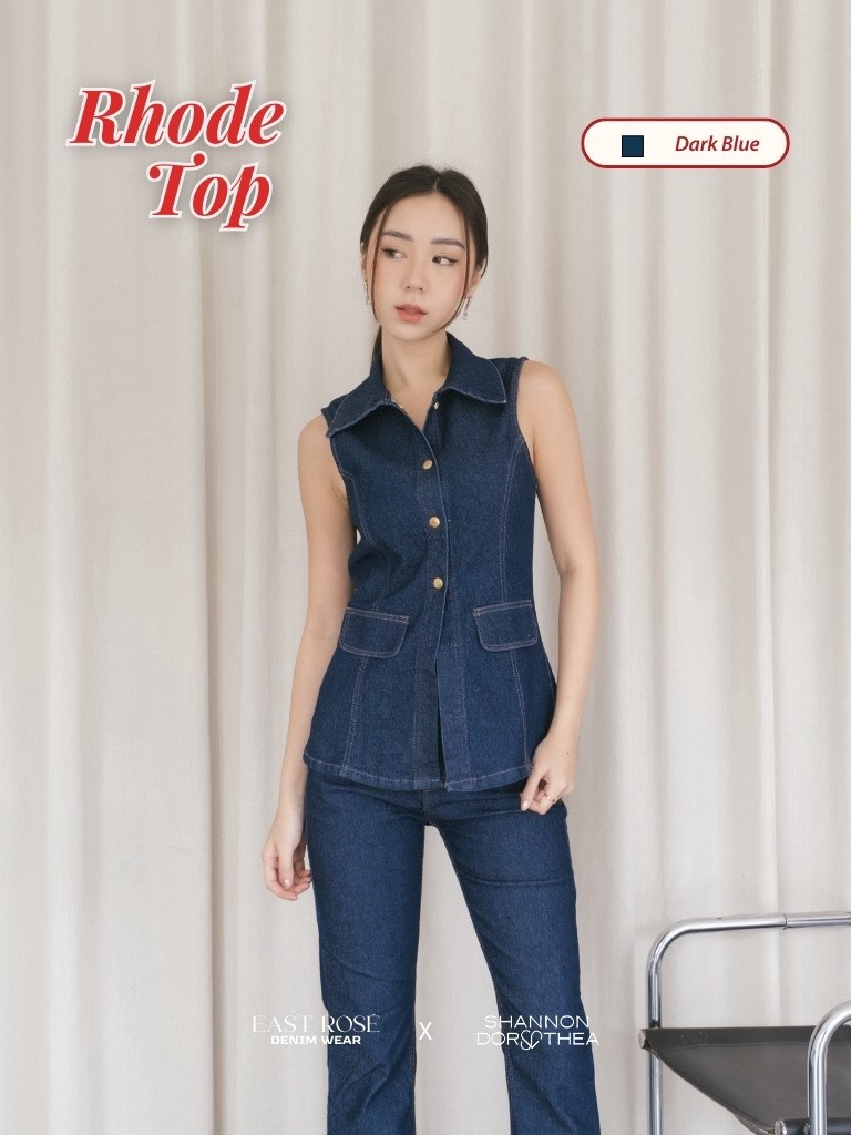 [EastRose] Rhode Top [EastRose X Shannon Dorothea] The Denim Club Collection | Atasan Denim ...