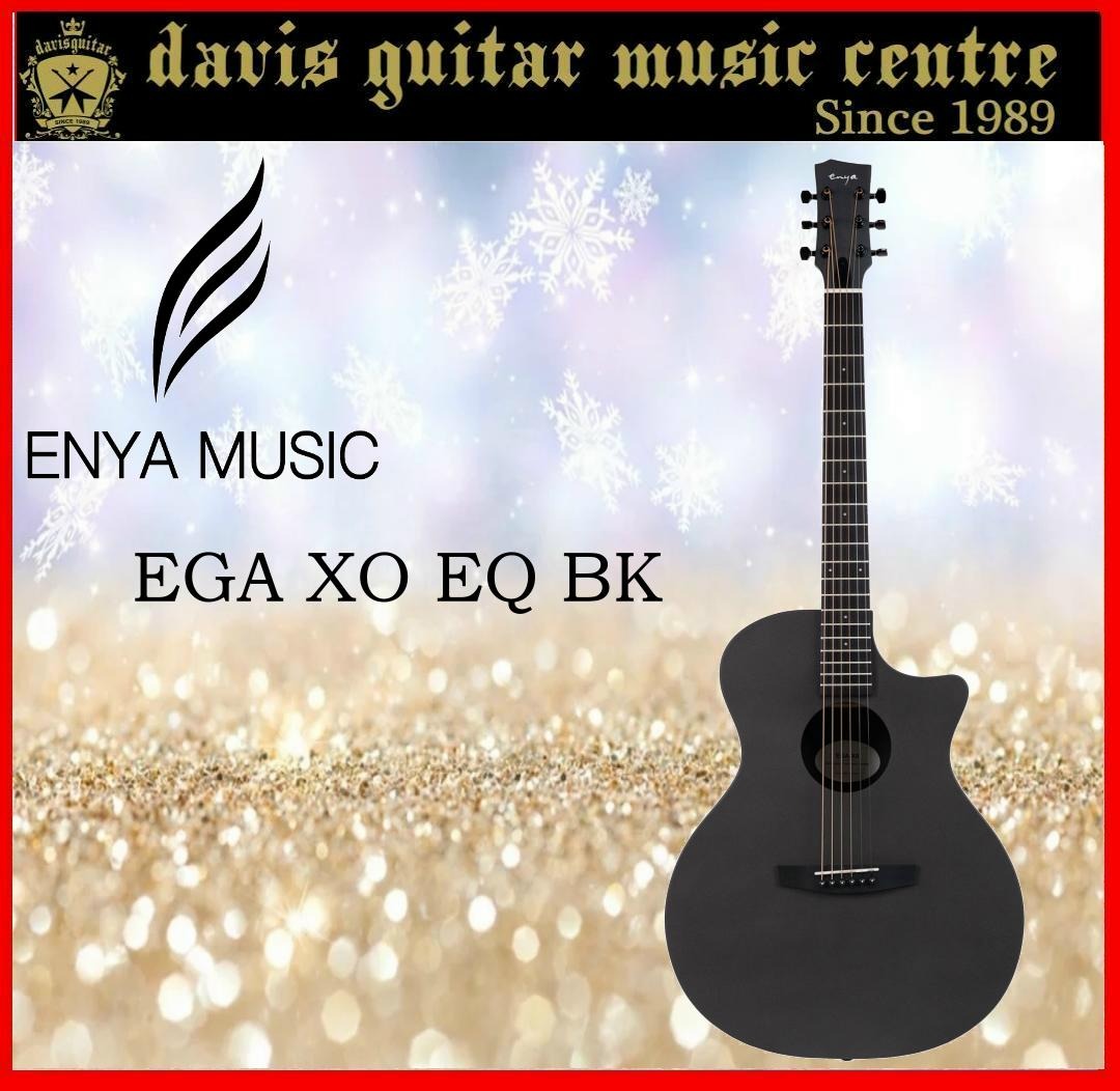 Enya EGA-X0 EQ Black Acoustic Guitar 41 Inch Grand Auditorium FREE Bag ...