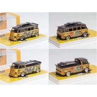 Flame 1/64 VW T1 M&M MM Bean Bus Pickup Diecast Mobil Volkswagen, Toys & Collectibles, Mainan di ...