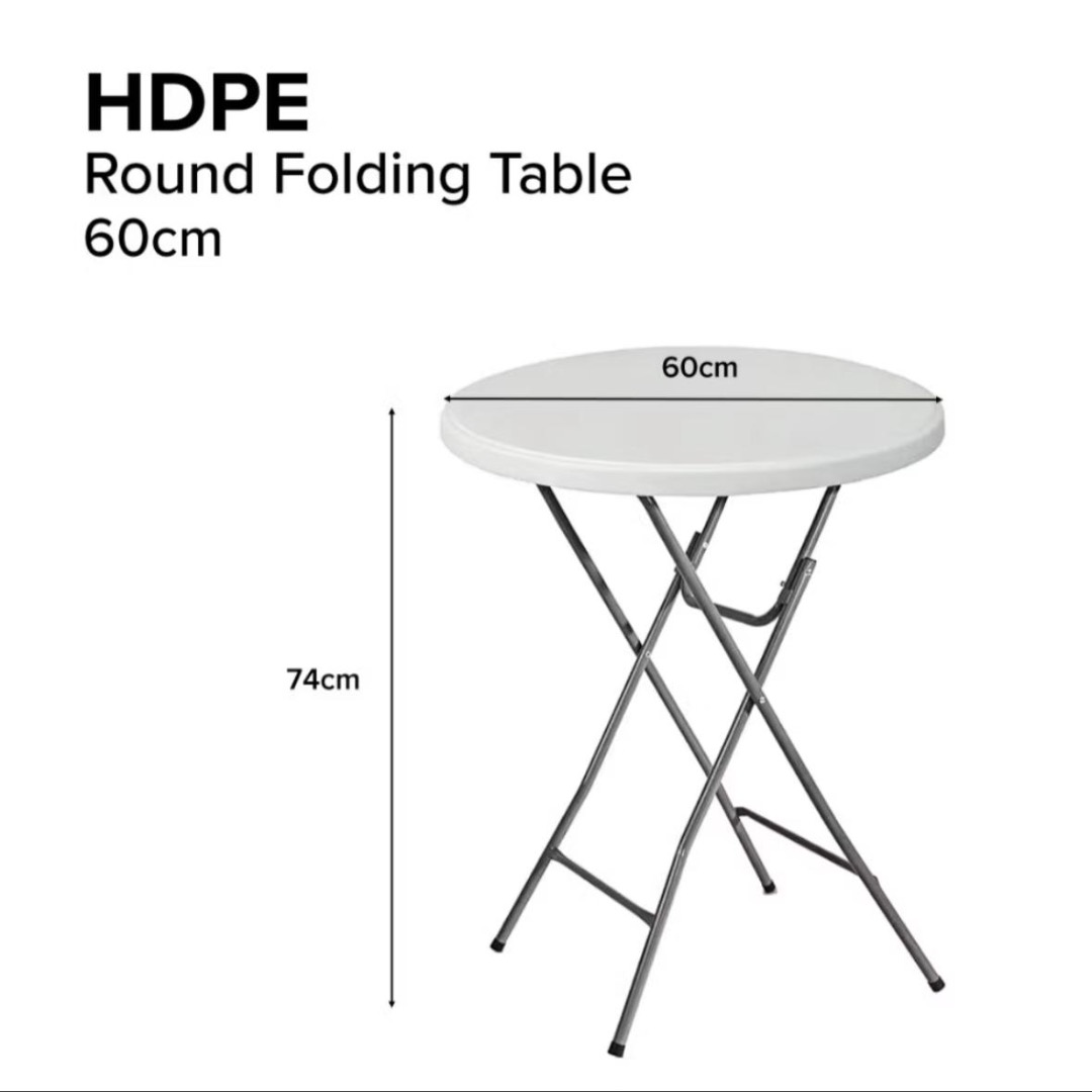 Foldable HDPE Round Side Table | Folding Coffee Table | Balcony Tea ...