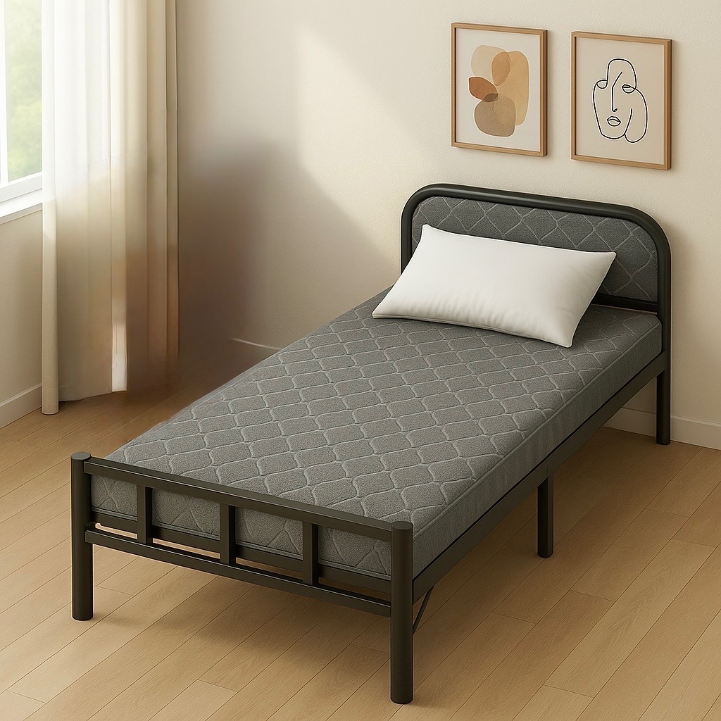 Foldable Metal Modern Bed Frame | Metal Single Bed Frame | Compact ...