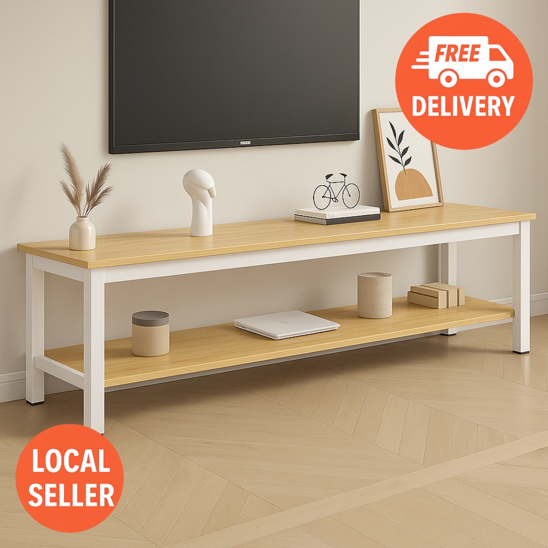 [FREE DELIVERY] Wooden TV Console | TV Cabinet Stand | Light Wood TV ...