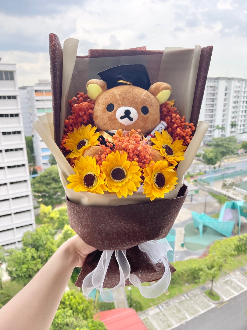 [GRADUATION SALES STOCK AVAILABLE] Rilakkuma Bear Bouquet Flower for ...