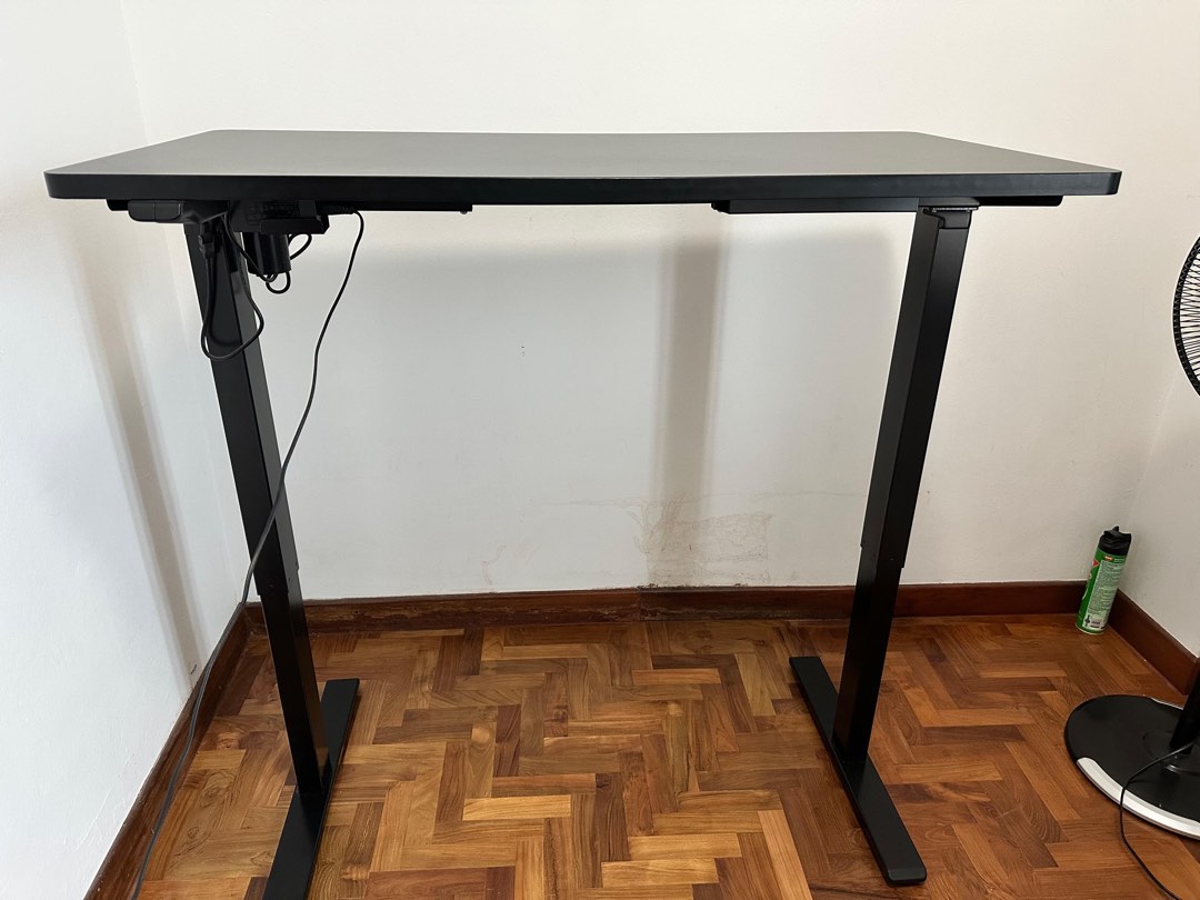 Height adjustable office table, Furniture & Home Living, Furniture ...