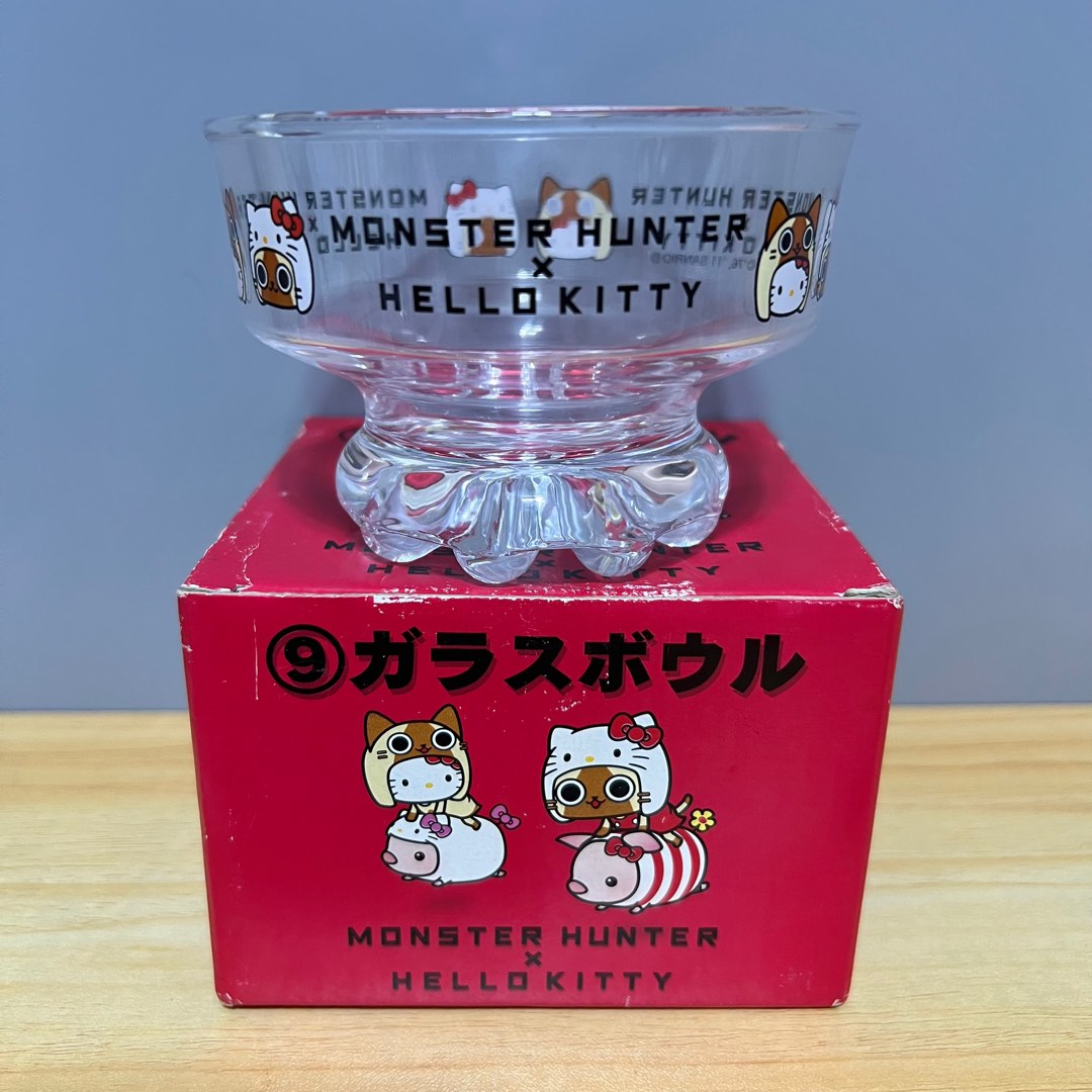 Hello Kitty Monster x Hunter Glass Bowl h:7 rim:10 - Php 300, Hobbies ...