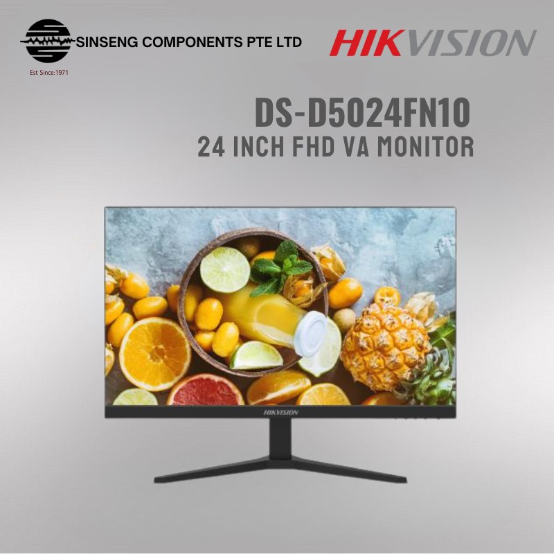 Hikvision 24 inch FHD VA Monitor with Dual interface of HDMI and VGA - Support VESA wall mount ...