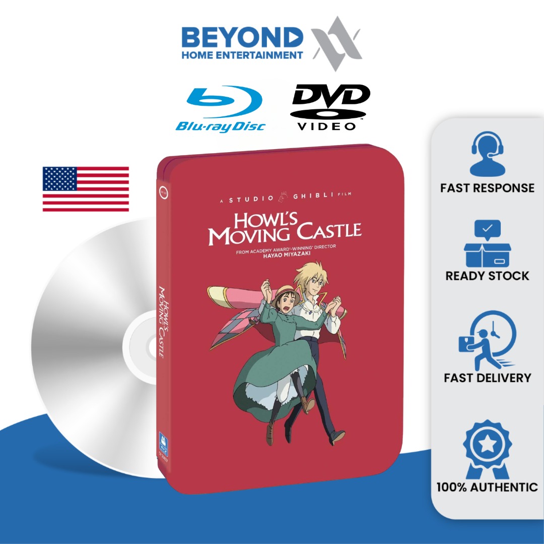 Howl's Moving Castle Steelbook (Studio Ghibli) [Bluray + DVD], Hobbies ...