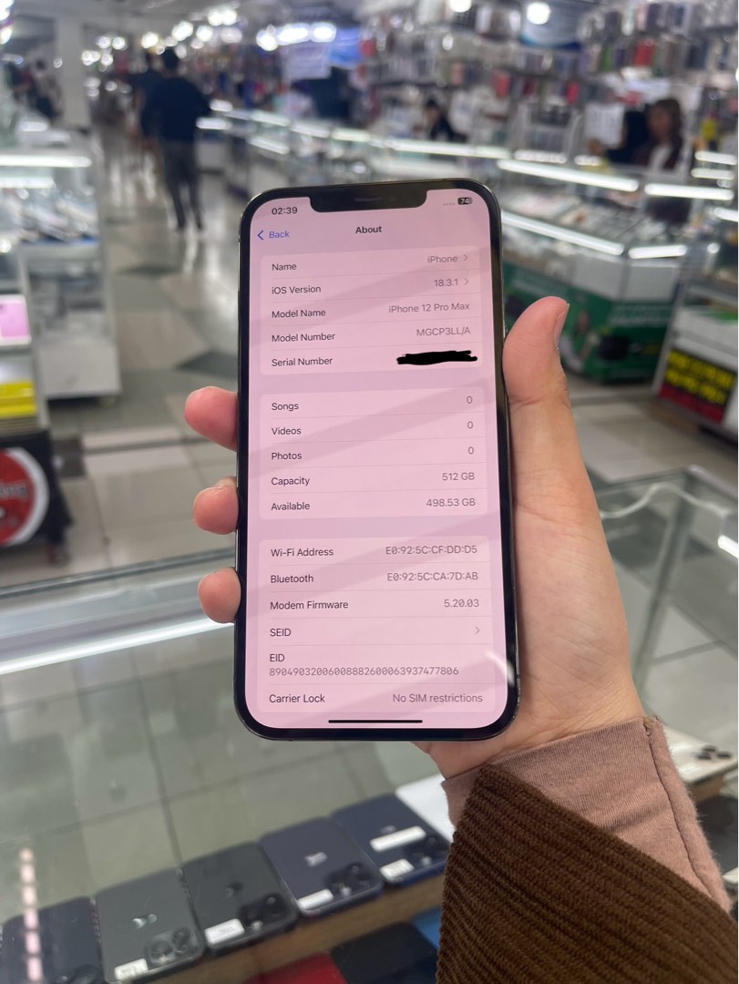 IPHONE 12 PROMAX 512GB FACTORY UNLOCK US VARIANT WITH BOX SAME SERIAL ...