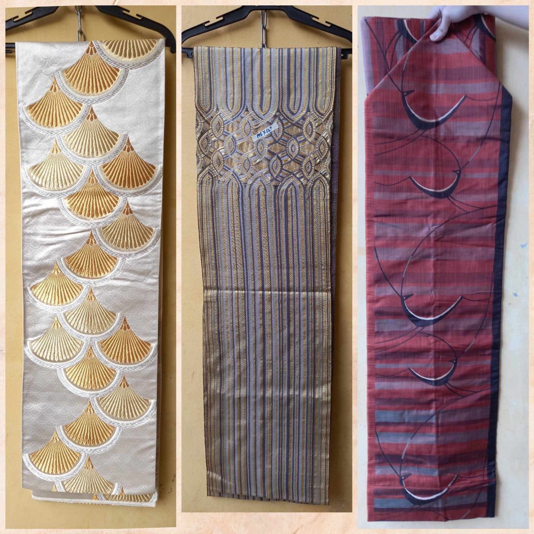 Kimono obi belt / table runner sinamay like barong like embroidery ...