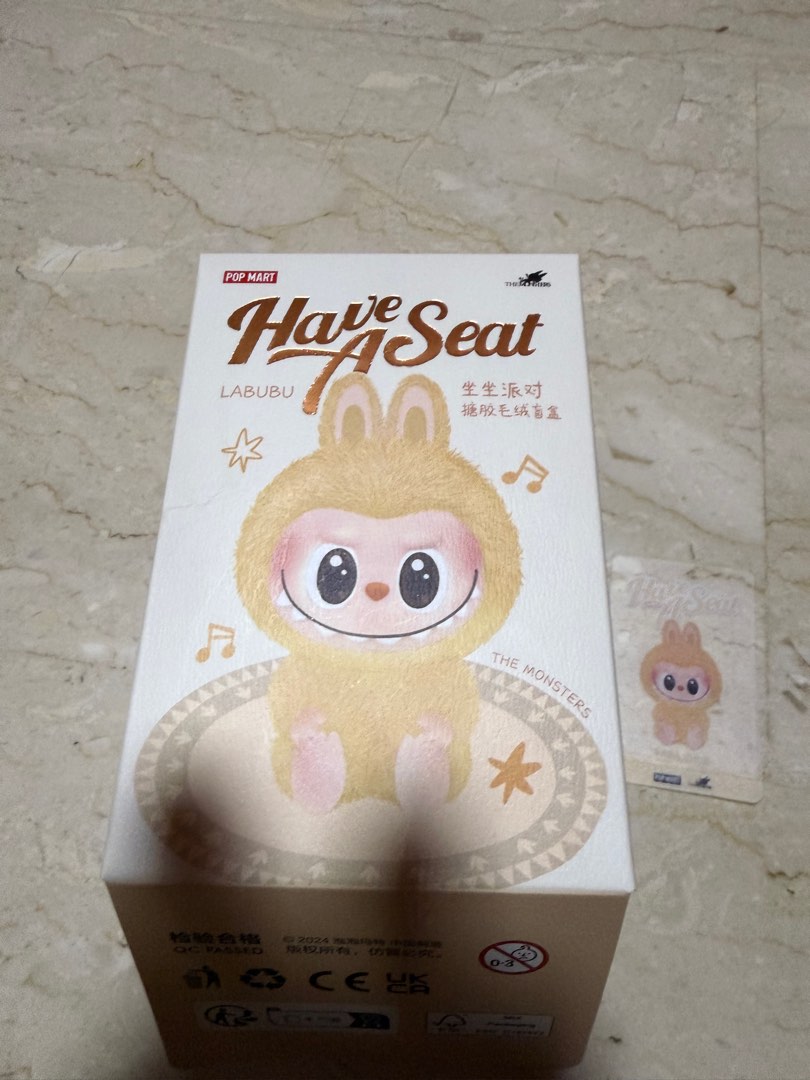 Labubu v2 have a seat (BaBa), Hobbies & Toys, Toys & Games on Carousell