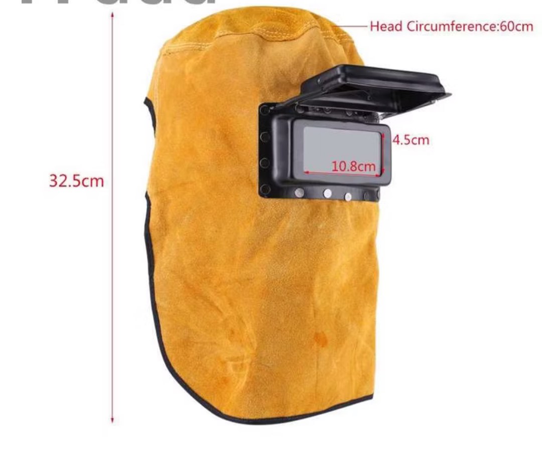 Leather Welder Welding Work Hood Helmet Gear Mask Filter Lens Face ...