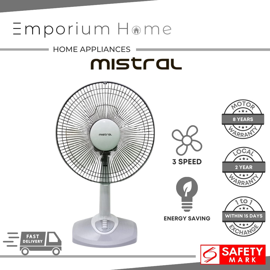 Mistral Table Fan 12" [MTF1217SE], Furniture & Home Living, Lighting ...