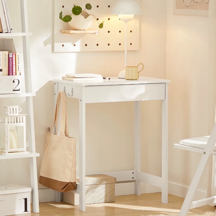 Modern Office Table | White Study Table | Minimalistic Writing Table ...