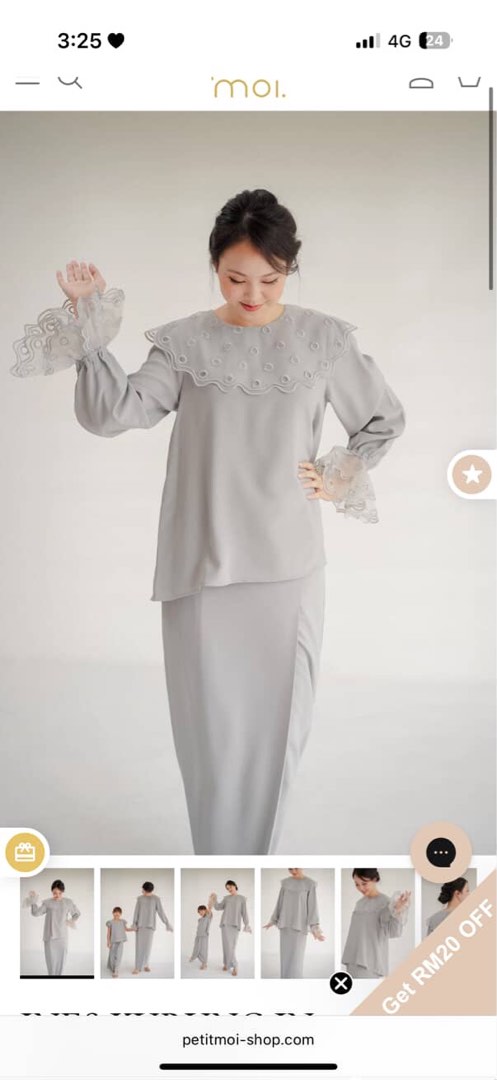 Petit moi Ines Moonstone, Women's Fashion, Muslimah Fashion, Baju ...