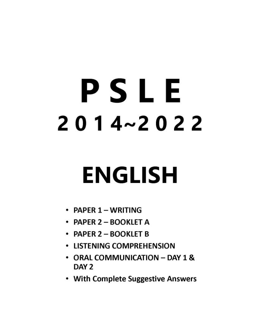 PSLE PAPERS from 2014 to 2022, Hobbies & Toys, Books & Magazines ...