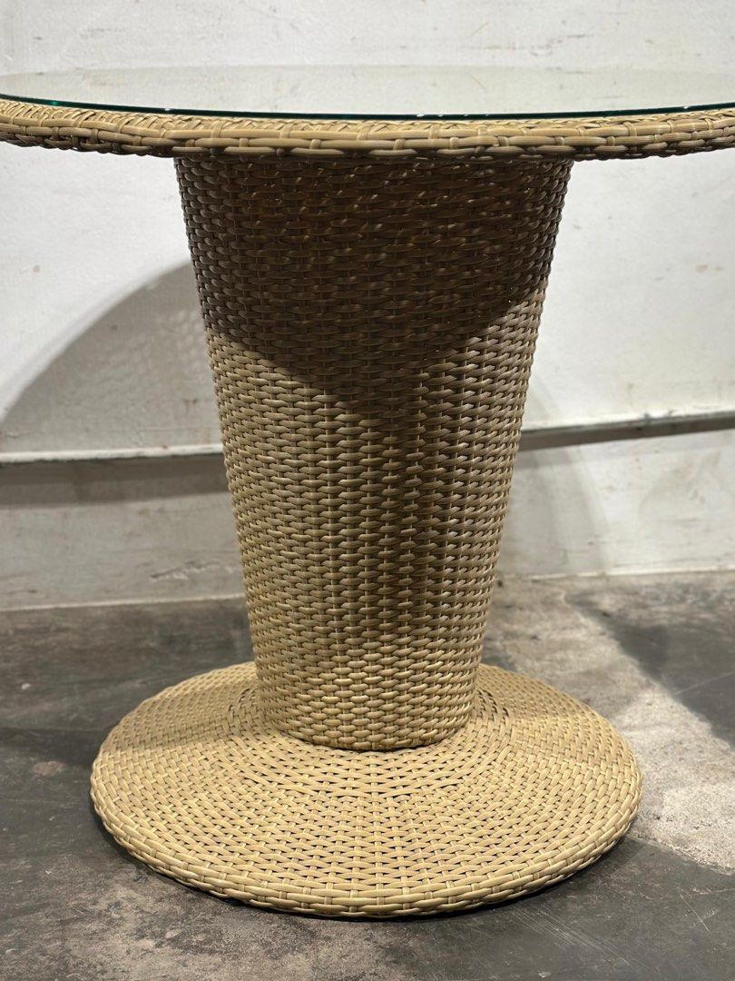 Rattan Round Table, Furniture & Home Living, Furniture, Tables & Sets ...