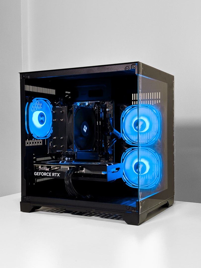 Ryzen 5 5500 | RTX4060 | 16GB DDR4 + 512GB SSD | Black Custom Gaming PC ...