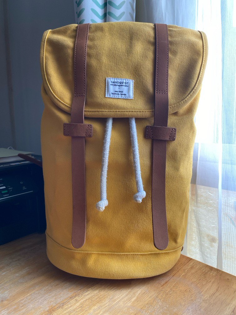 Travel Backpack | Sandqvist Sig Backpack - Yellow, Women's Fashion ...