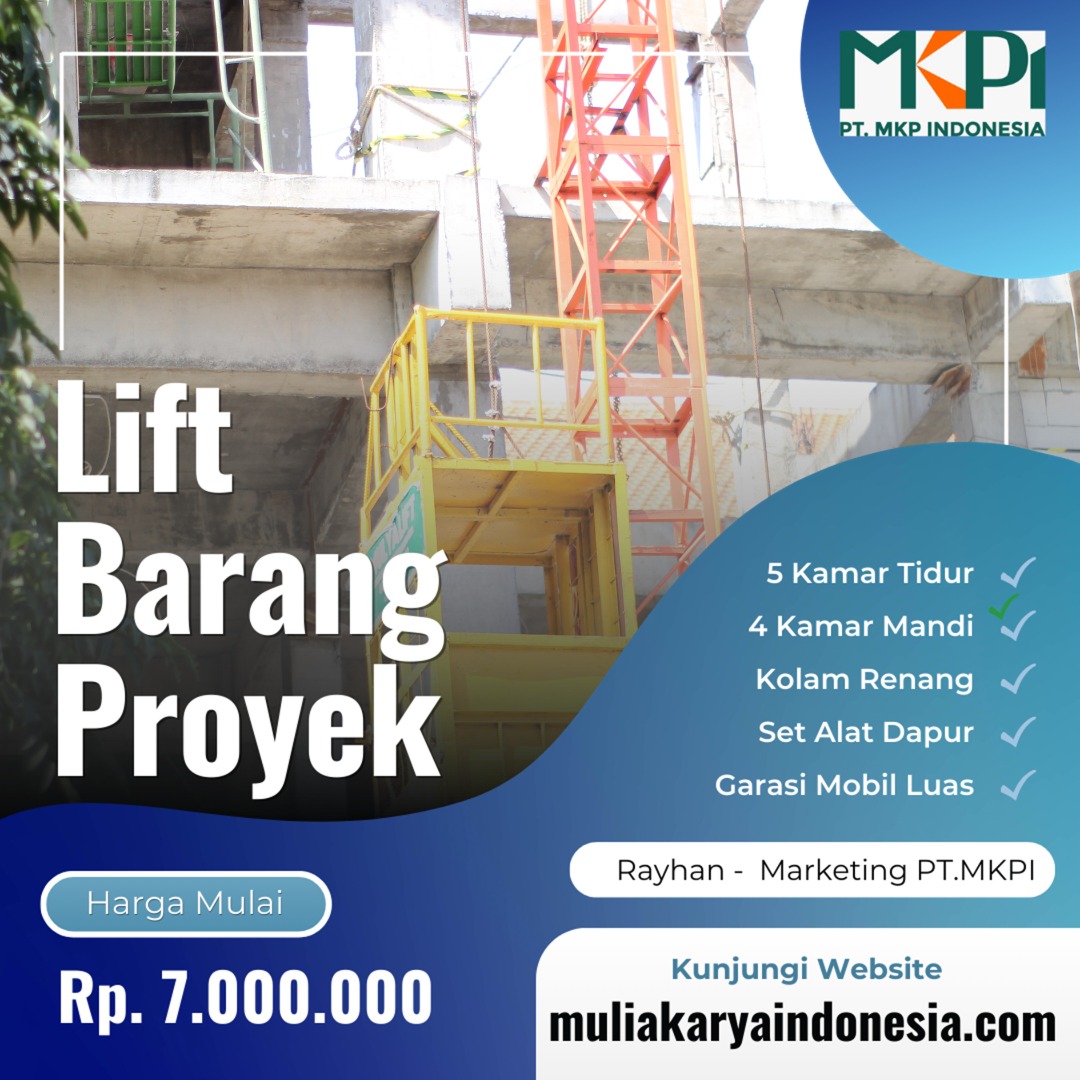 Sewa Lift Barang, Lift Barang Kapasitas 2 Ton NIAS BARAT, Lift Barang ...