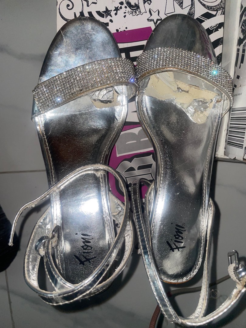 Silver heels payless fioni, free jika beli 2 baju, Fesyen Wanita ...